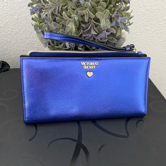 Victoria's Secret | Bags | Victorias Secret Metallic Blue Full Lg ...